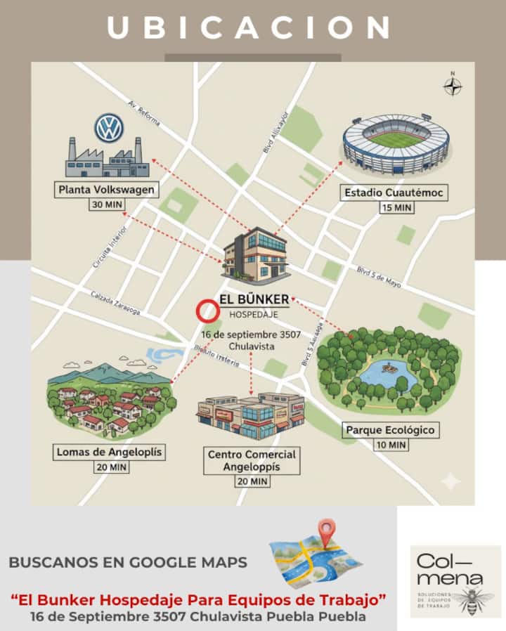 M301 Económico Para 18 Trabajadores (6mat-3lit) - Puebla