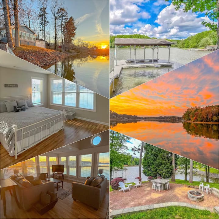 Waterfront + Dock + Big Views + Fire Pit - Belmont, NC