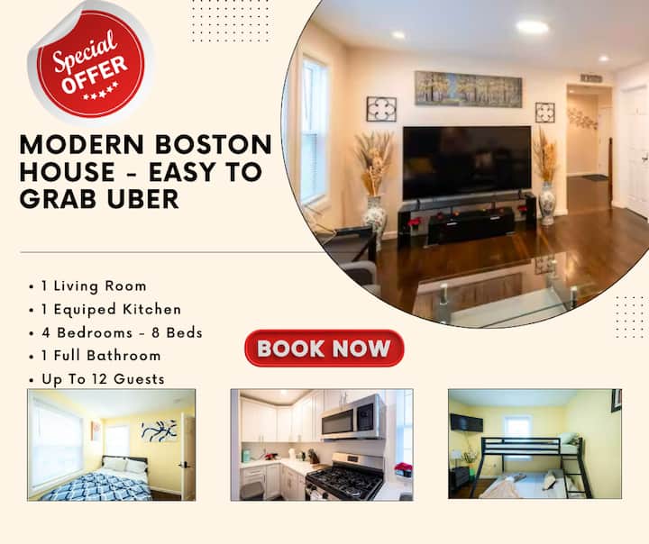 30/1 - 4br Boston | Cozy Apt Near Geneva Cliffs - Dorchester, MA