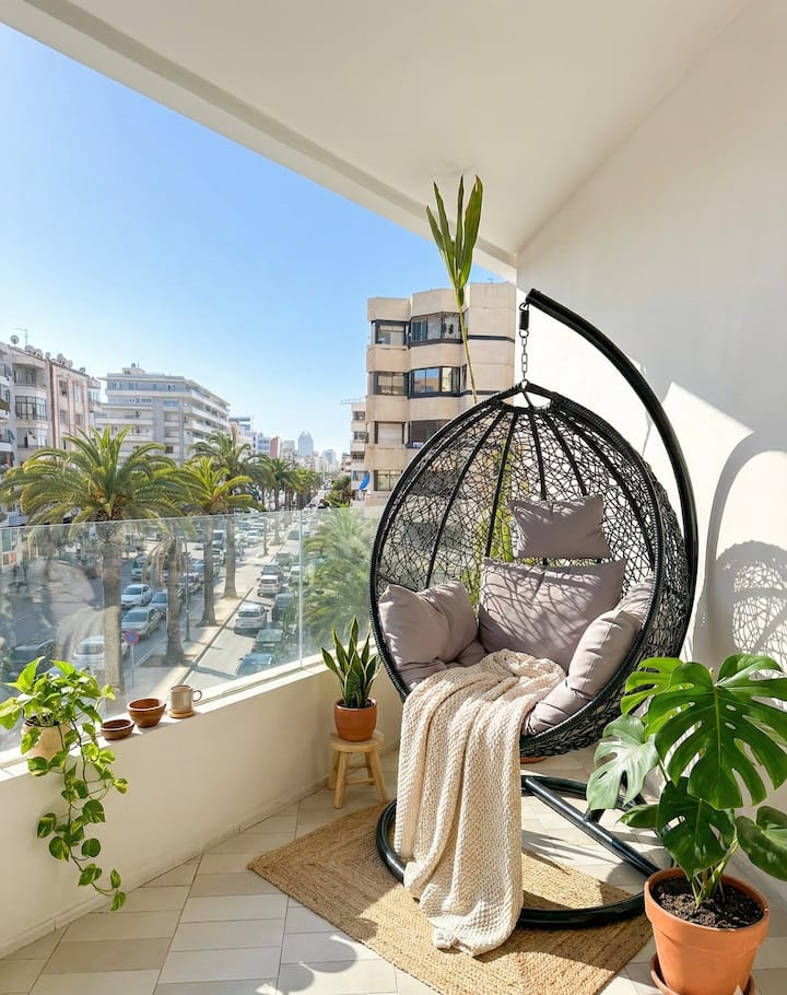 Studio Vue Cfc – Netflix, Parking & Check-in 24/7 - Casablanca