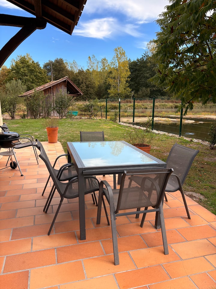 Vue Lac 8p(3ch,2sdb), Jardin Clos Piscine Chauffée - Bazas