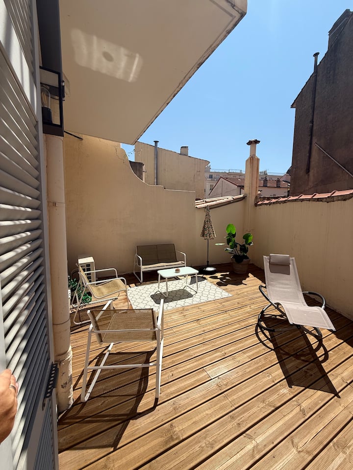 Grande Terrasse Centre Cannes Palais à Pied/plages - Cannes