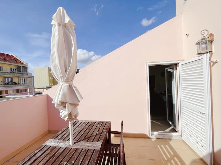 Downtown Penthouse|metro, Terrace,a/c&lift - Avenidas Novas