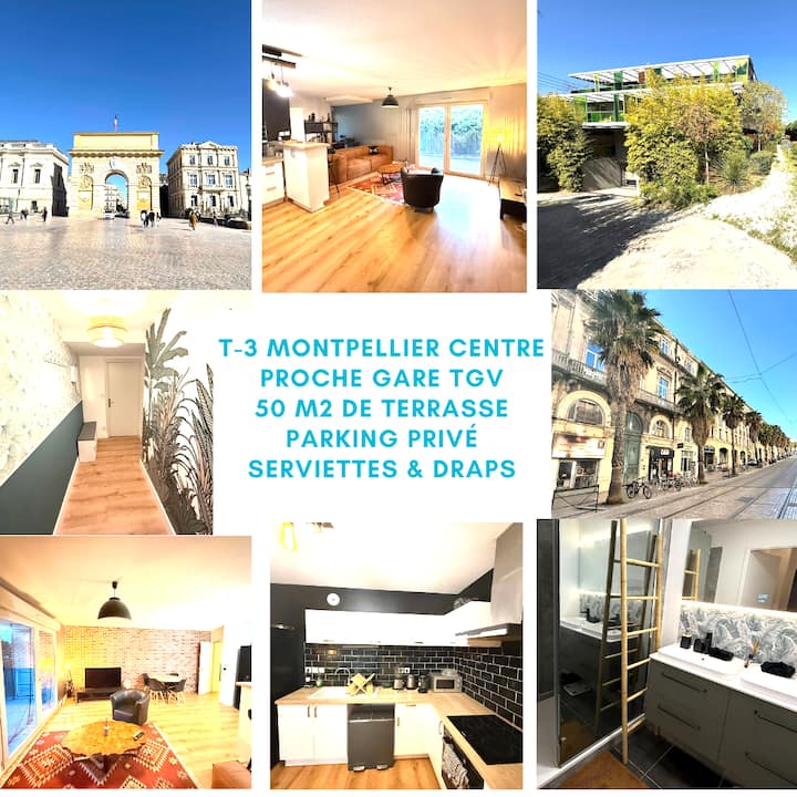 Montpellier Centre Ville –T3 Terrasse & Parking - Montpellier