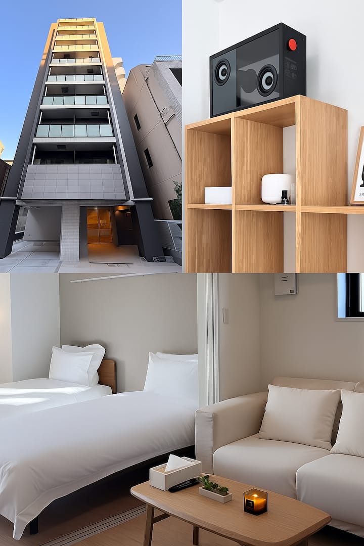 Isshuku-浅草1001 豪华双人间｜新房/市中心/交通便利/近浅草站/浅草寺8分钟 - Asakusa