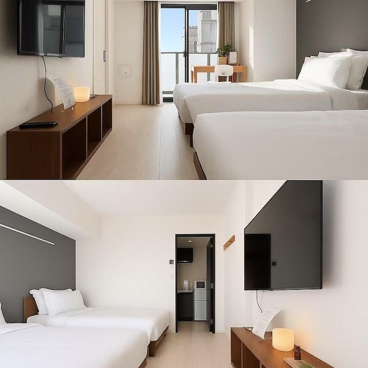 Isshuku-浅草1002 豪华双人间|新建/房源约26平/交通便利/近浅草站/浅草寺8分钟 - 浅草