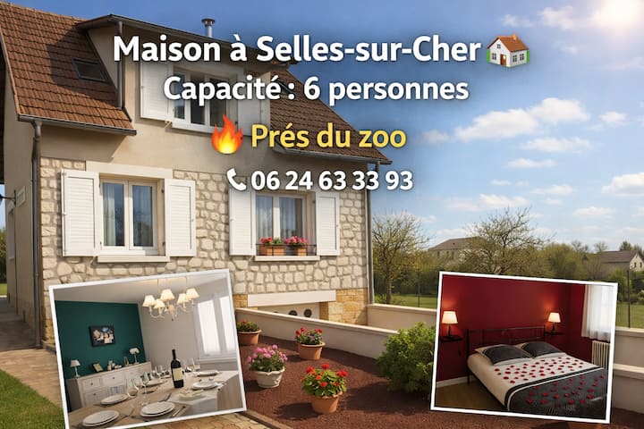Maison "Le Ber-so" Proche Du Zoo Beauval - Selles-sur-Cher