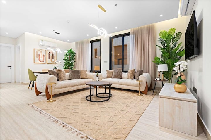 Stylish Apartment,2bd,gym,central Vacuum, Lounge - Saudi Arabia