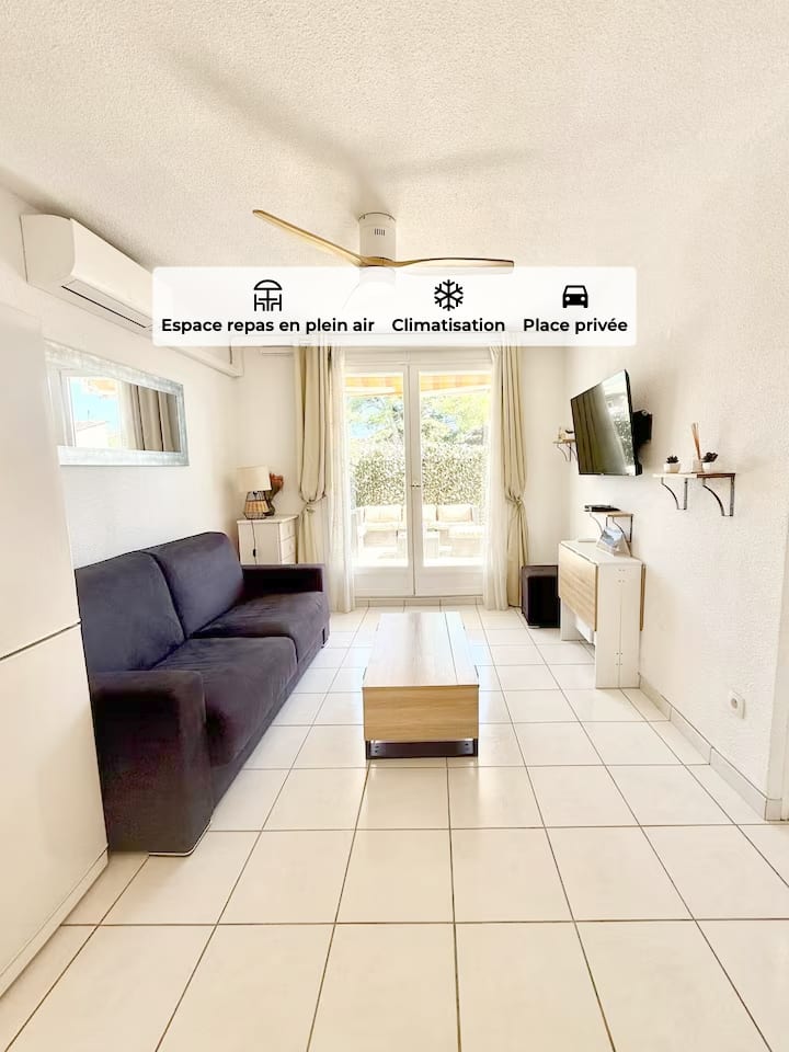 Marin- Appartement Cosy à 500 M De La Mer - Six-Fours-les-Plages