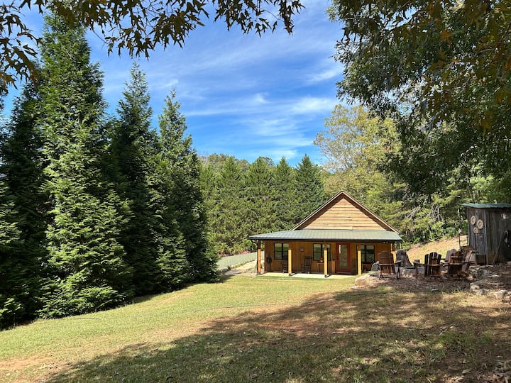 New Cabin: 6 Acres, Vinyards/hike/bike/shop/rest - Dahlonega, GA