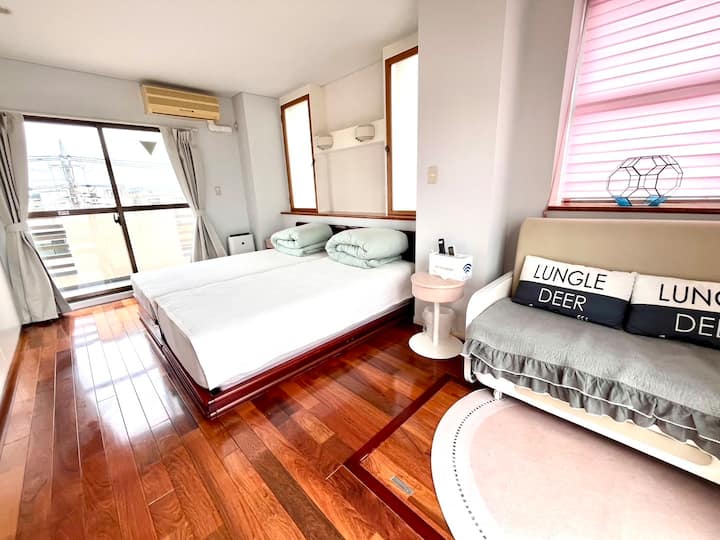 京王八王子駅徒歩9分、max6人、貸切、洋室和室あり - Akishima