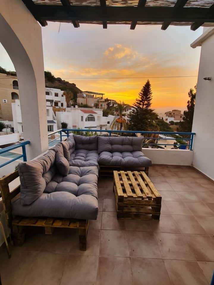 Mojacar 5p: Terrasse Mer Sunset + Piscine - Mojácar