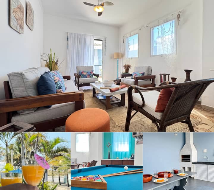 Praia50m & Diversão – Sinuca, Wi-fi, 6x Sem Juros - Peruíbe