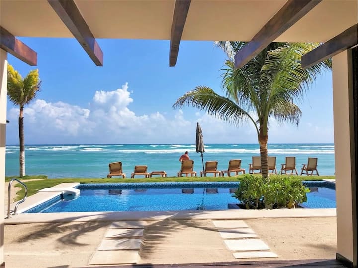 Beachfront Apartment In Akumal U3 - Akumal