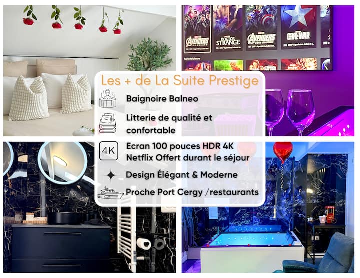 Suite Prestige - Jacuzzi & Cinéma | Cergy Village - Cergy