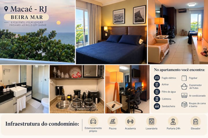 Apart Pé Na Areia Próximo àS Empresas Offshore - Macaé
