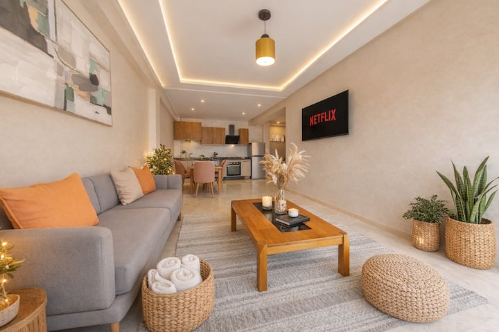 Appartement Chic à Guéliz – Vue Piscine - Marrakesh