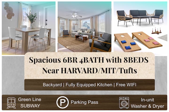 Spacious W Parking + Yard + Game | T Harvard Mit - Boston, MA