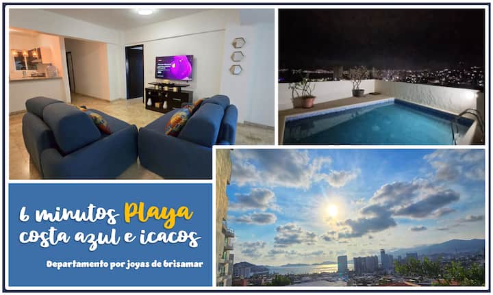 Depa Cerca De Joyas De Brisamar - Acapulco