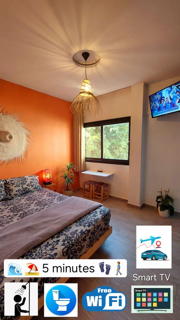 Berber Studio - Plage 5 Minutes à Pied. - Agadir