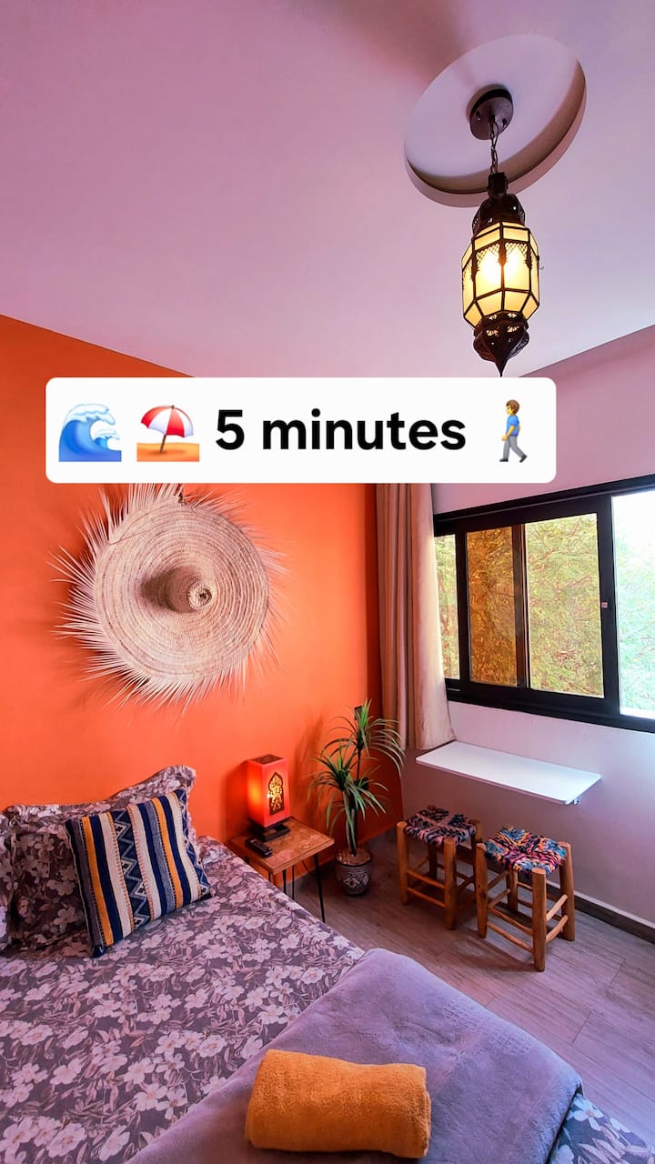 Studio Chambre - Plage 5 Minutes à Pied. - Agadir