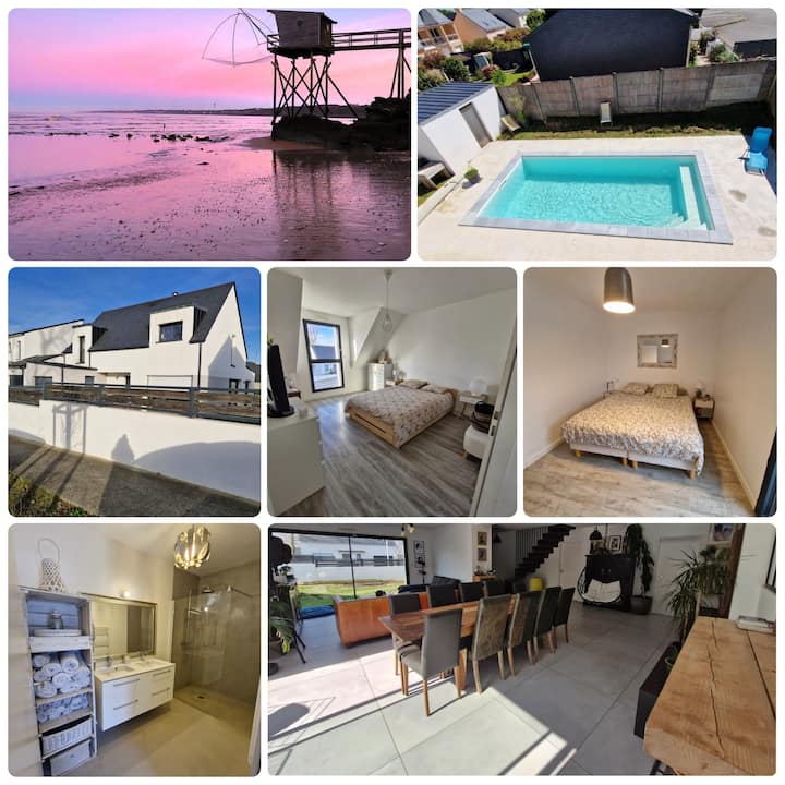 Villa/piscine, Lac & Plages & Ville - Saint-Nazaire