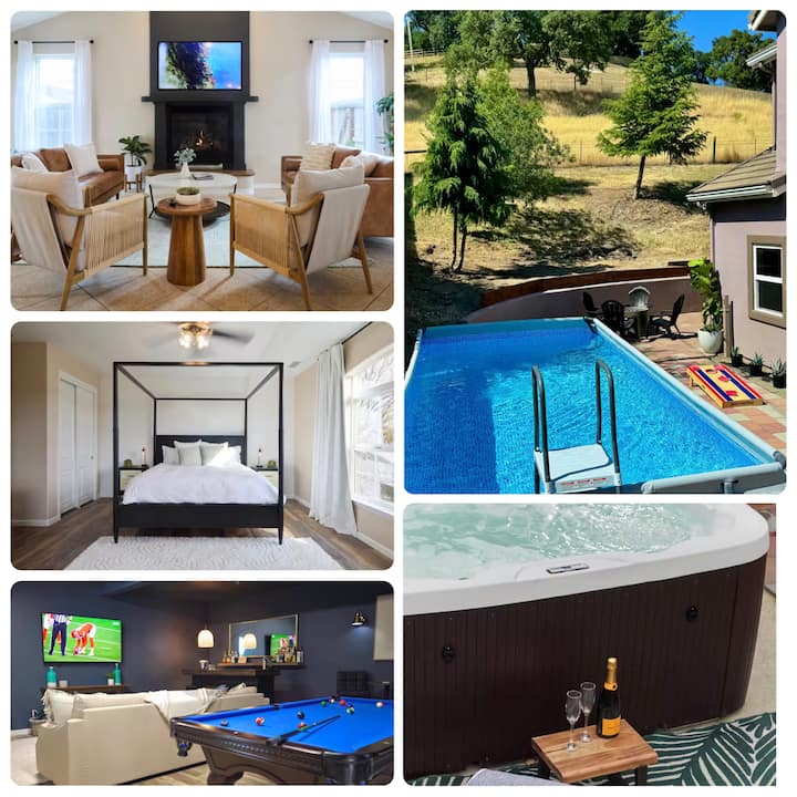 Pool, Hottub, Gym, Game Room W/bar In Wine Country - Atascadero, CA