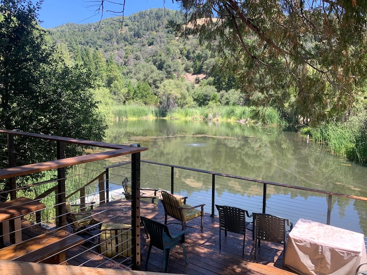 Volcan Pond Cabin + Bunkhouse (Sleeps 14) +Hot Tub - Julián, CA