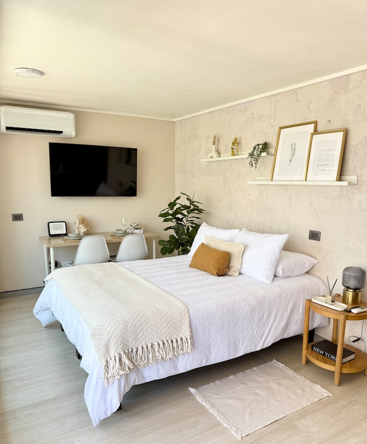 Equipado Estudio Climatizado + Balcón / Santiago - Santiago (Chile)