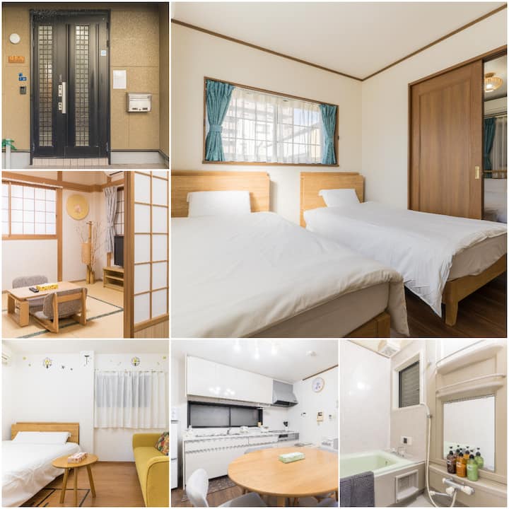 2min Kishinosato Stn, Japanese Villa, Namba Direct - Japan