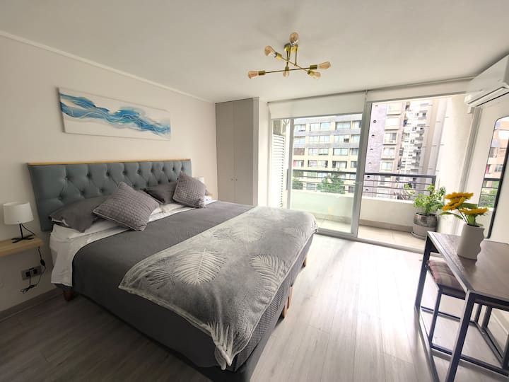 Estudio Moderno /Ac /Wifi /Metro - Santiago