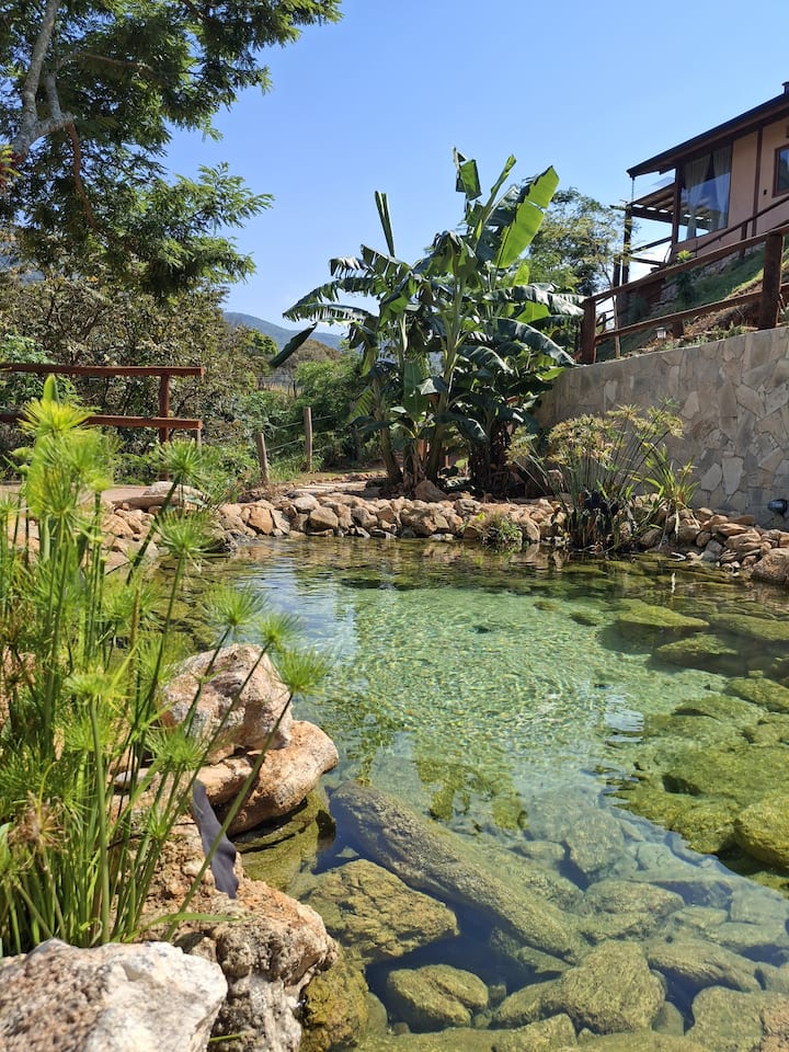 Chalé Rio - Montanha, Hidro E Piscina Natural - Brasil