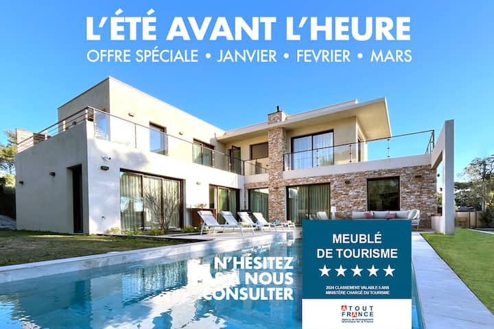 Uccelli • Villa Moderne 5* Piscine Pour 12 Pers - Fréjus