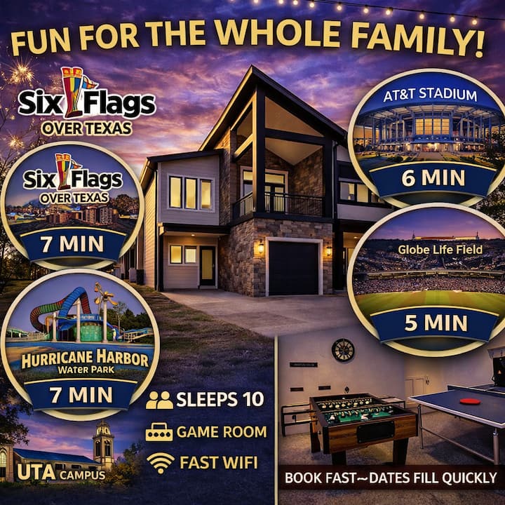 Walk At&t Stadium Fifa Globe Life •Six Flags Uta - Arlington, TX