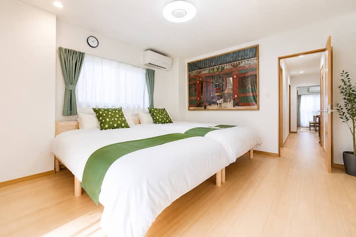 浅草歩14分/店3分/3寝室 2シャワー/2トイレ/60㎡/6bed/10ppl - 淺草