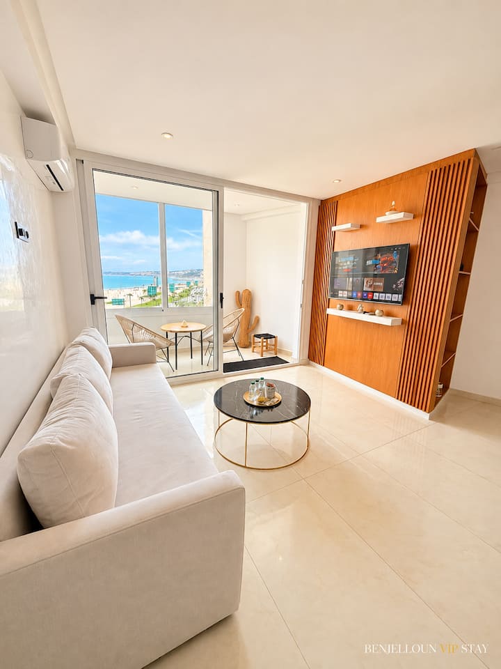 Sea View Apartment 2 Min From Train Station & Beach & Center - Tangier