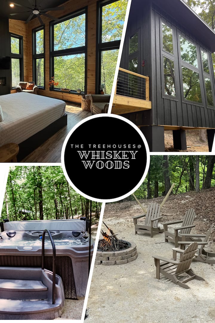 Treehouse 1- Private Hot Tub - Firepit-  Pets - Sunrise Beach, MO