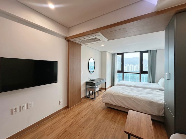 [Hyoi Stay Centum Hotel] #67디럭스트윈(리뉴얼) #벡스코앞 #요트할인 - Busan