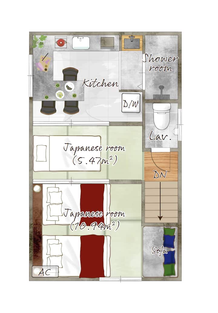 Stylish Japanese Room｜warm Lighting｜shinjuku 4min - Shinjuku Station