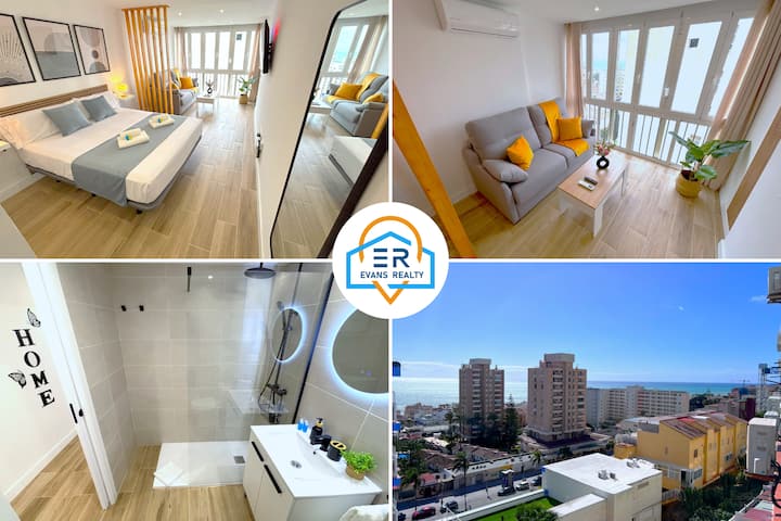 Evans Realty (Bl) - Luxurious Studio + Sea Views - Torremolinos