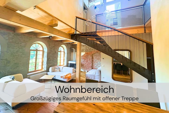 Architect's Apartment: Fireplace+whirlpool+sauna - Bischofswerda