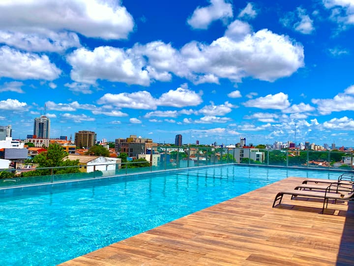 Departamento Acogedor, Smarttv, Piscina, A/c, Wifi - Bolivie