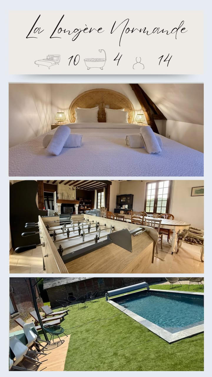 Longere Normande Dans Domaine Piscine 1h30 Paris - Lyons-la-Forêt