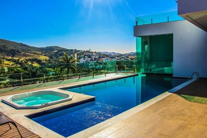 Luxo Com Piscina Aquecida, Jacuzzi, Sauna! - Capitólio