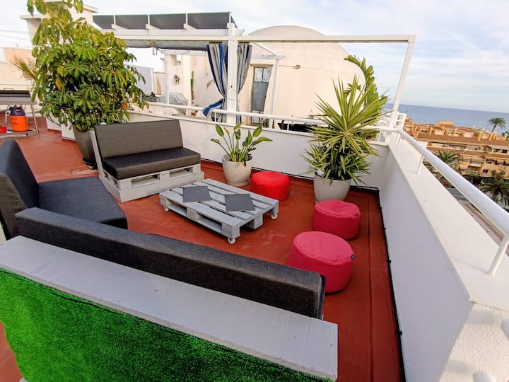 Perla Blanca  Spacieux Penthouse Vue Mer 150m Mer - San Juan de Alicante