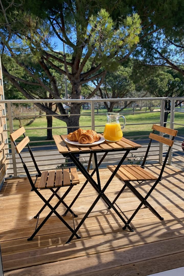 Le Balcon Du Ponant- T3 Avec Terrasse/vue Sur Parc - Salin-de-Giraud