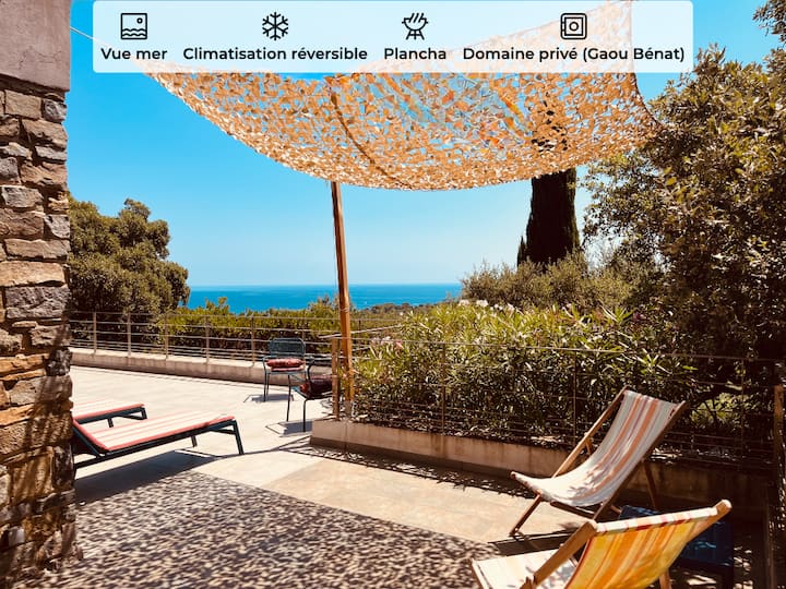 Villa Gaou Bénat Vue Mer Clim Parking - 6 Pers. - Bormes-les-Mimosas