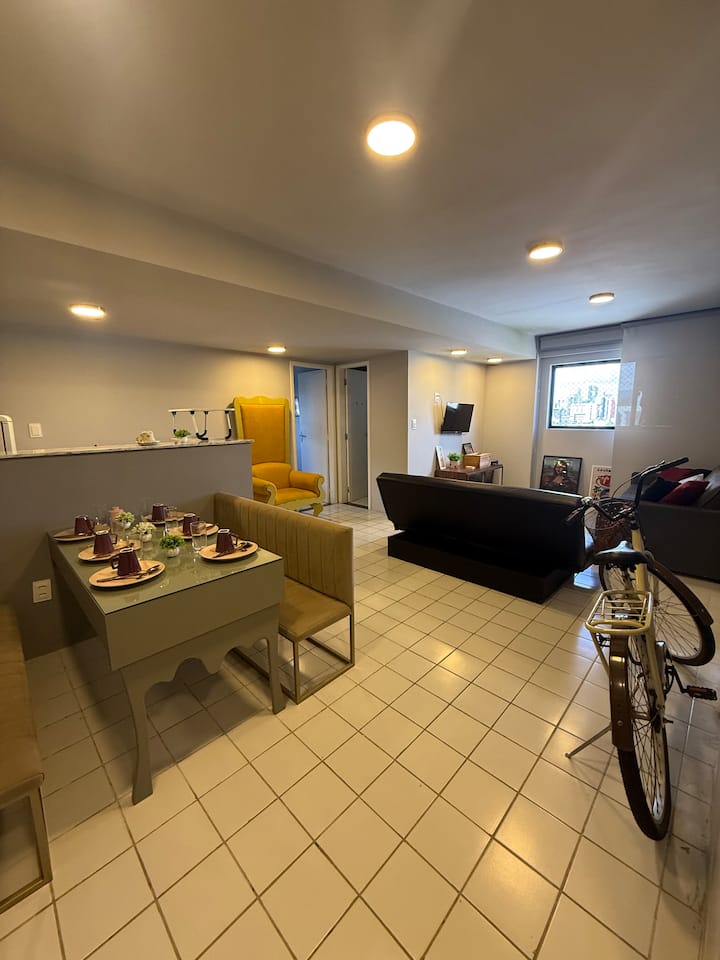 609 Studio Temático Paris Boa Vista  Portaria 24 H - Recife