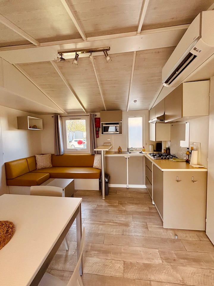 Mobil-home 3 Chambres, Climatisé, Camping 4* - Biscarrosse