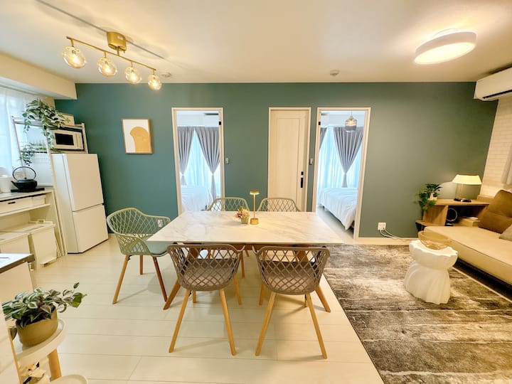 【Open割】神戸・新幹線taxi5分/2br/洗練インテリア/都会も下町も楽しむ/商店街･公園すぐ - Kobe